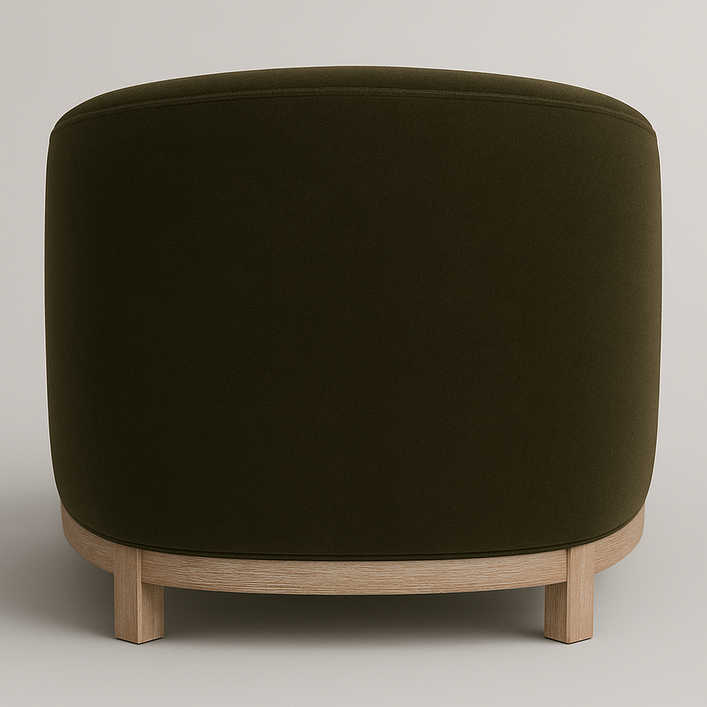 Accent Chair Ashby - Contemporary Barrel Armchair, Cushioned
